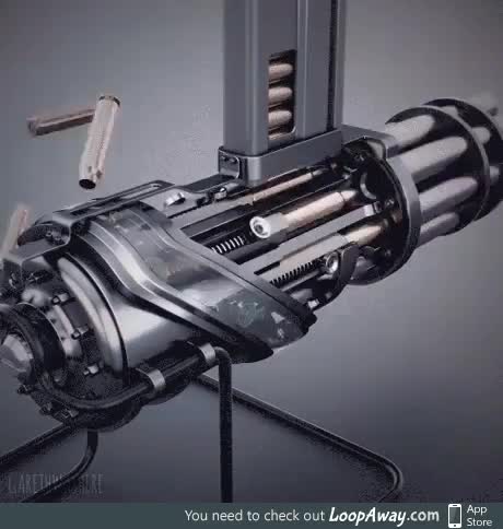 How a minigun works - LoopAway.com